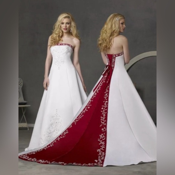 Alfred Angelo | Dresses | Alfred Angelo 516 Corset Back Whiteclaret ...